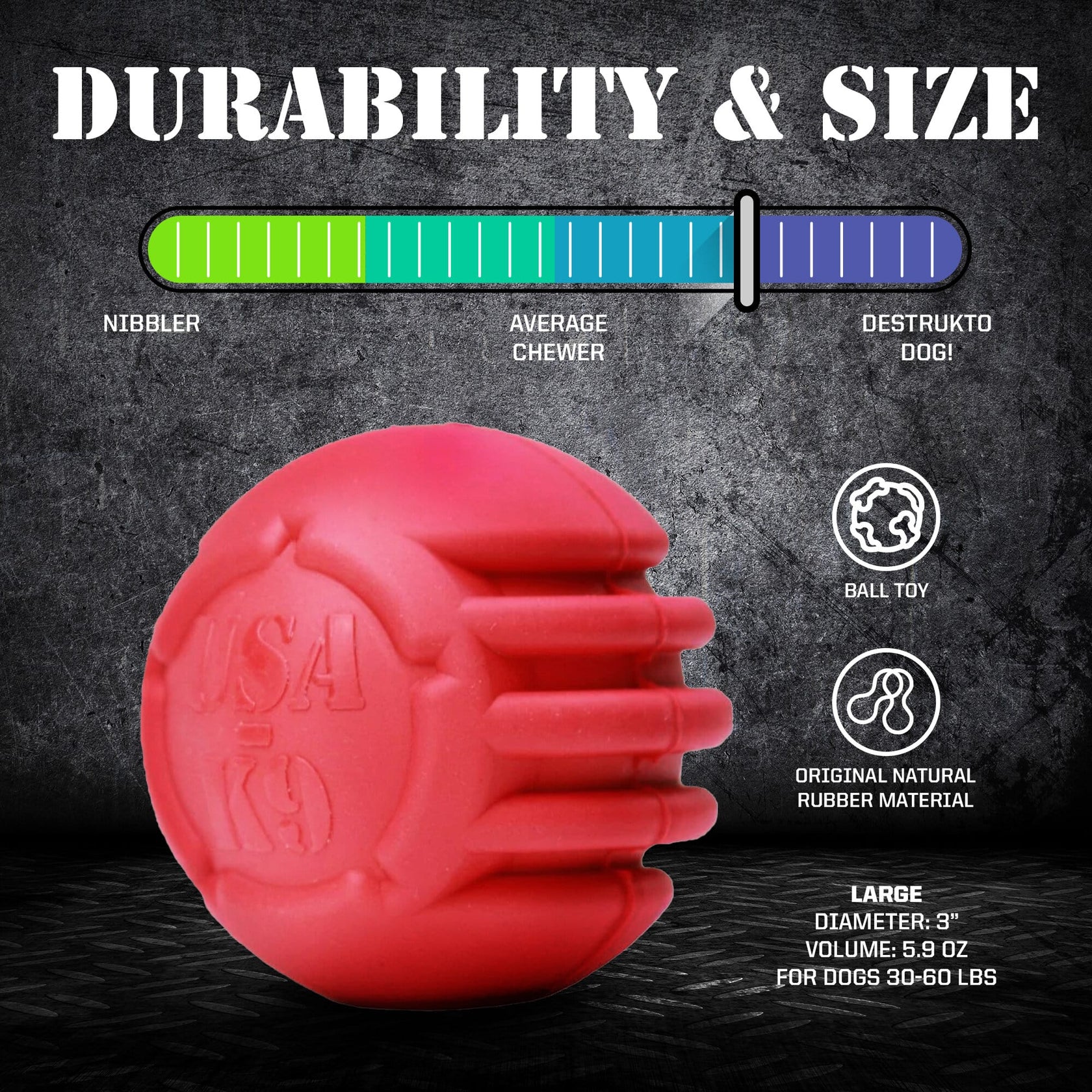 Ball Ultra Durable Rubber Toy – Maddie's American Pet Products